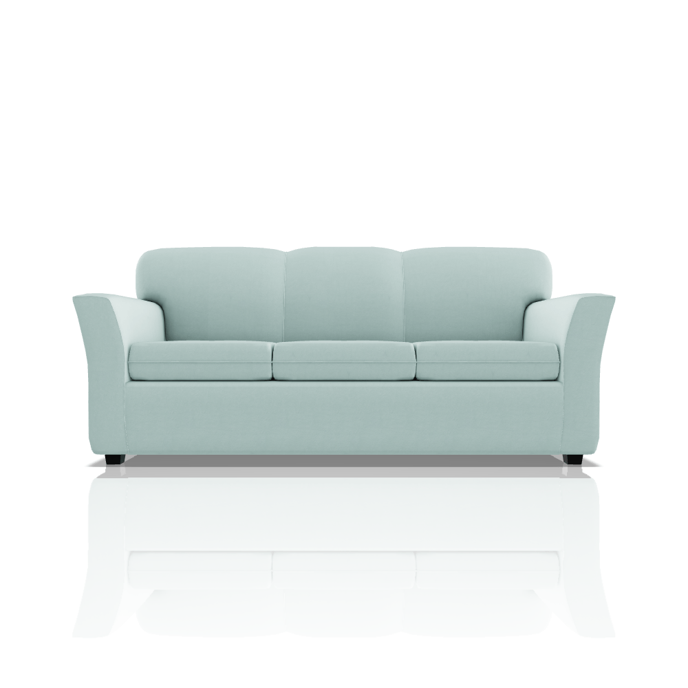 SOFA LOUIS TELA VELUDO LIGHT 3C AZUL CELESTE - Multitop