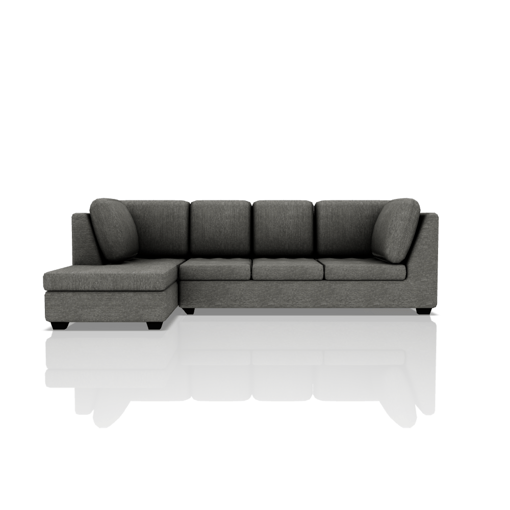 SOFA TADEO TELA SIMETRIA SECCIONAL GRIS RATON - Multitop