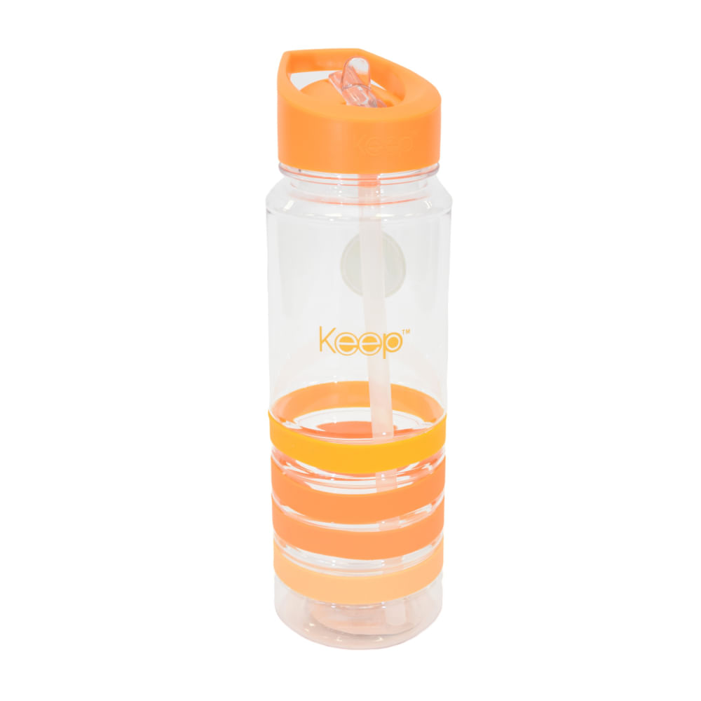KEEP BOTELLA BANDA DE COLORES 750 ML NARANJA - Multitop
