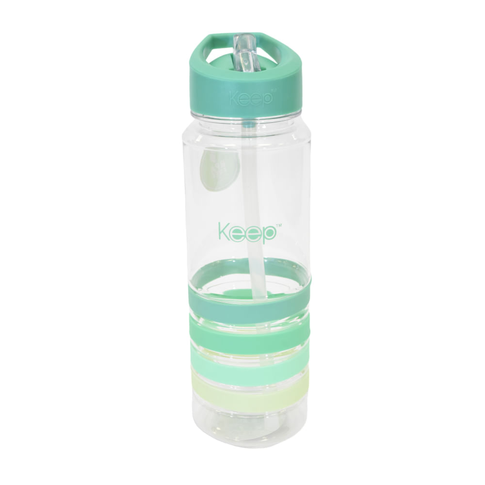 KEEP BOTELLA BANDA DE COLORES 750 ML VERDE AGUA - Multitop