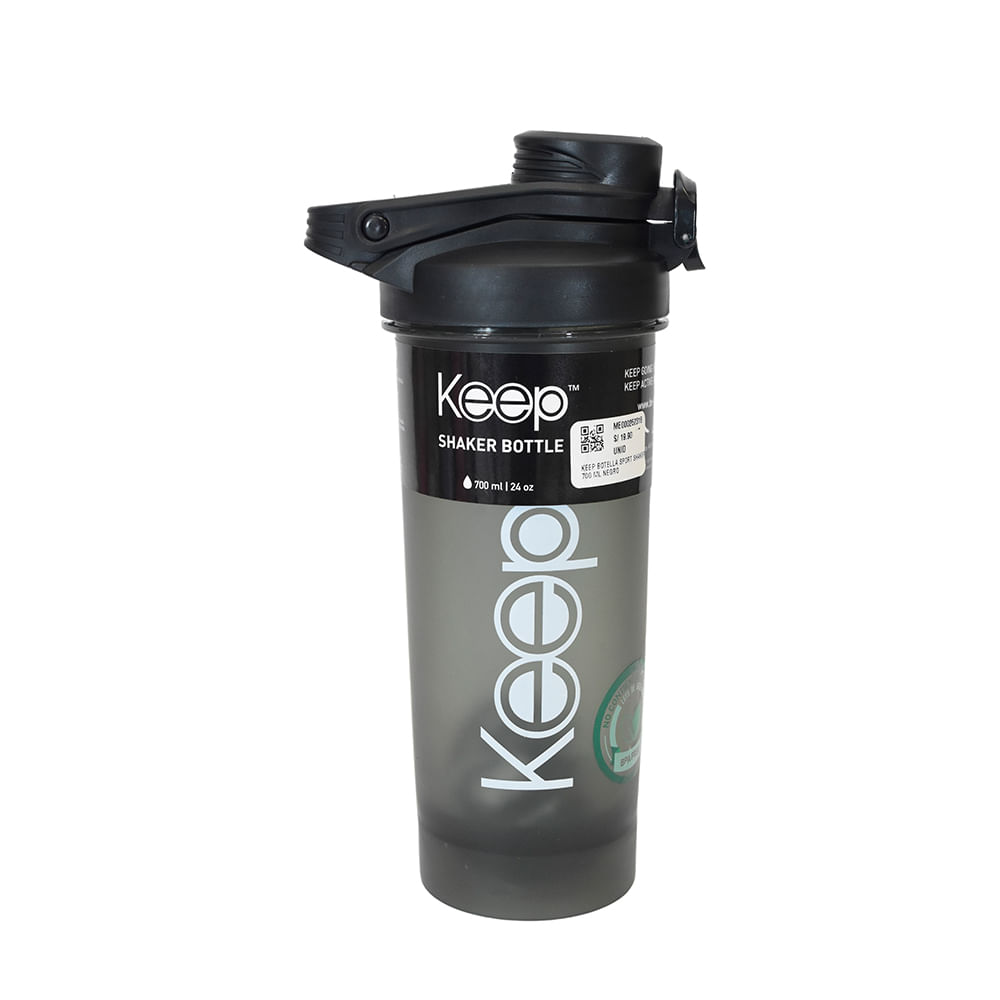 KEEP BOTELLA SPORT SHAKER 700 ML NEGRO - Multitop
