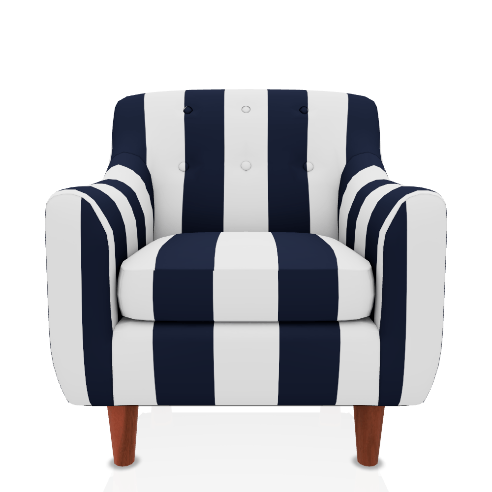 BUTACA ISMAEL TELA SOLARIS RAYAS AZUL - Multitop