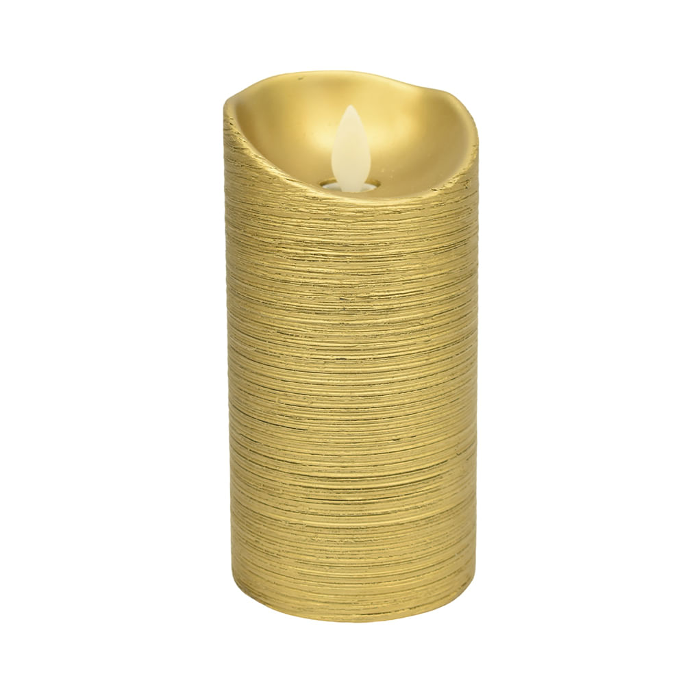 VELA ARTIFICIAL C/LUZ LED 7.50X15 CM CHAMPAGNE (AE28-007CH) - Multitop