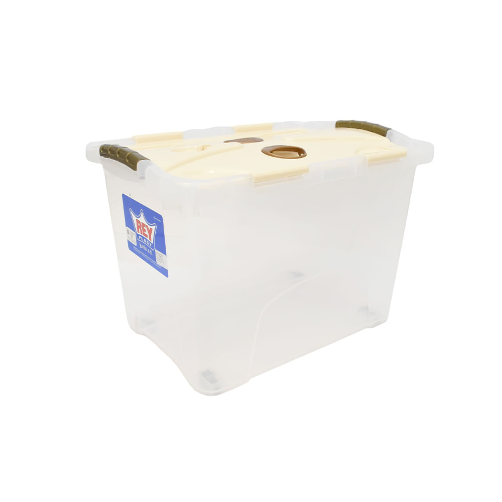 REYPLAST BAUL MOVIL LOCK # 45 30.8 LT CREMA C/BRONCE - Multitop