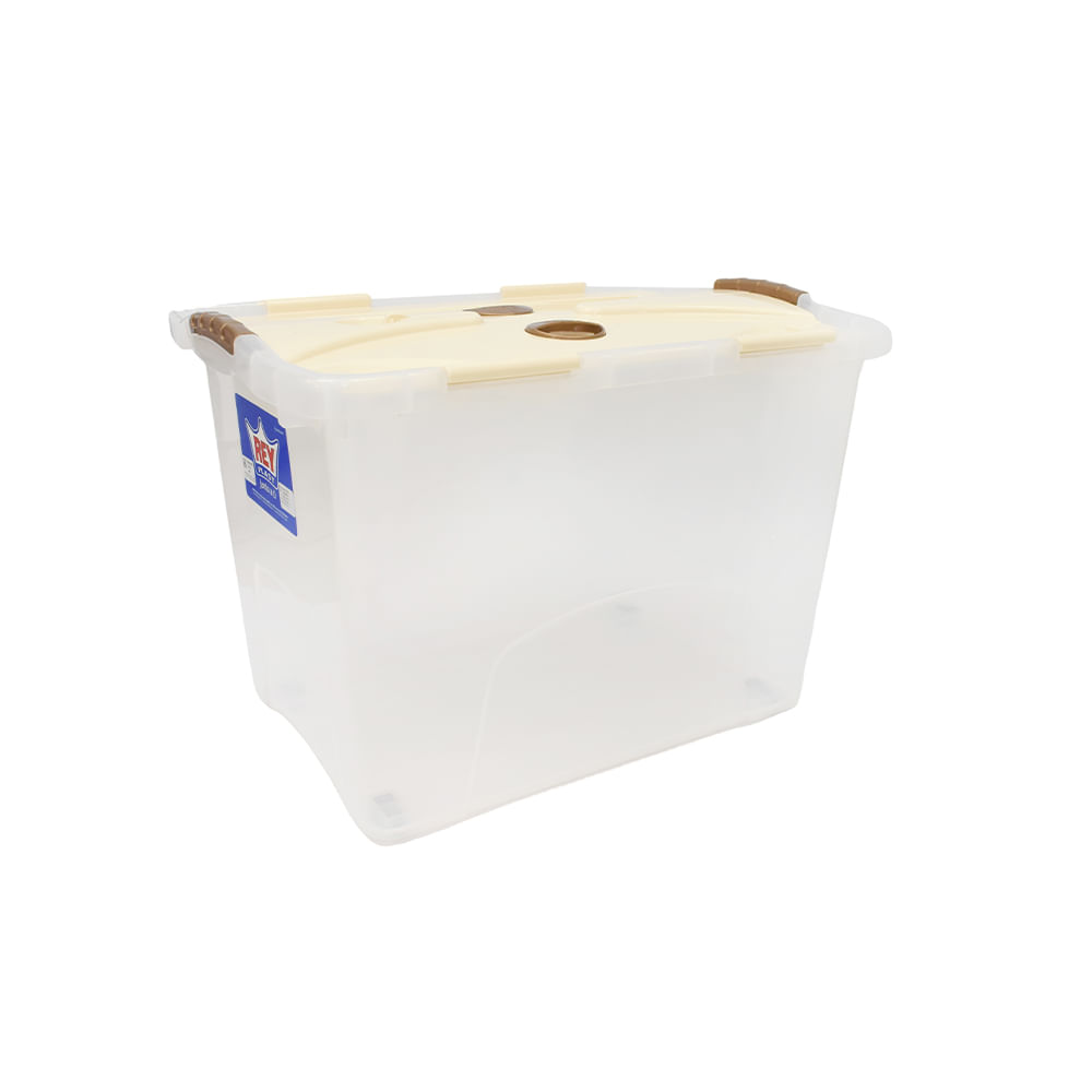 REYPLAST BAUL MOVIL LOCK # 70 50.7 LT CREMA C/BRONCE - Multitop