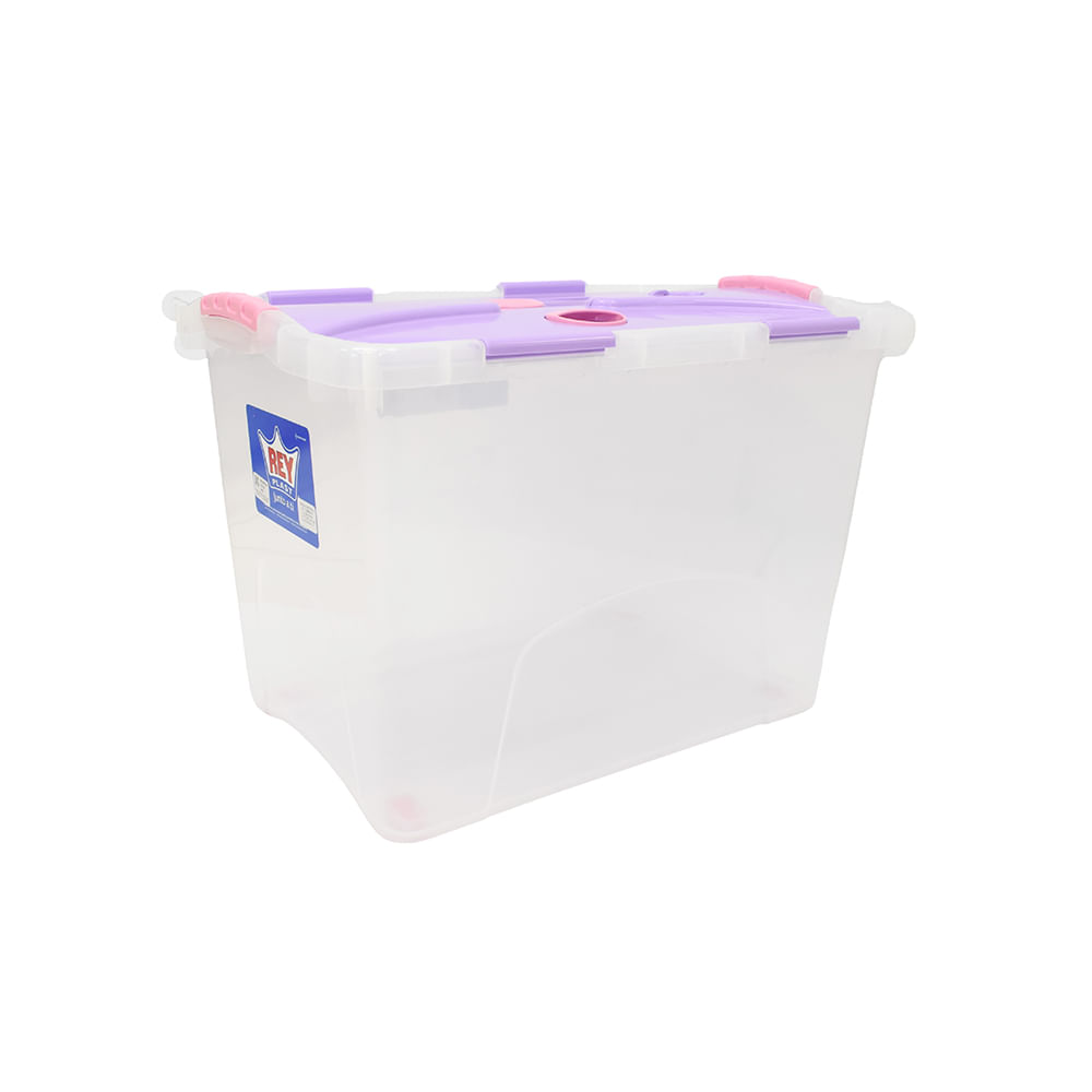 REYPLAST BAUL MOVIL LOCK # 70 50.7 LT LILA C/ROSADO - Multitop