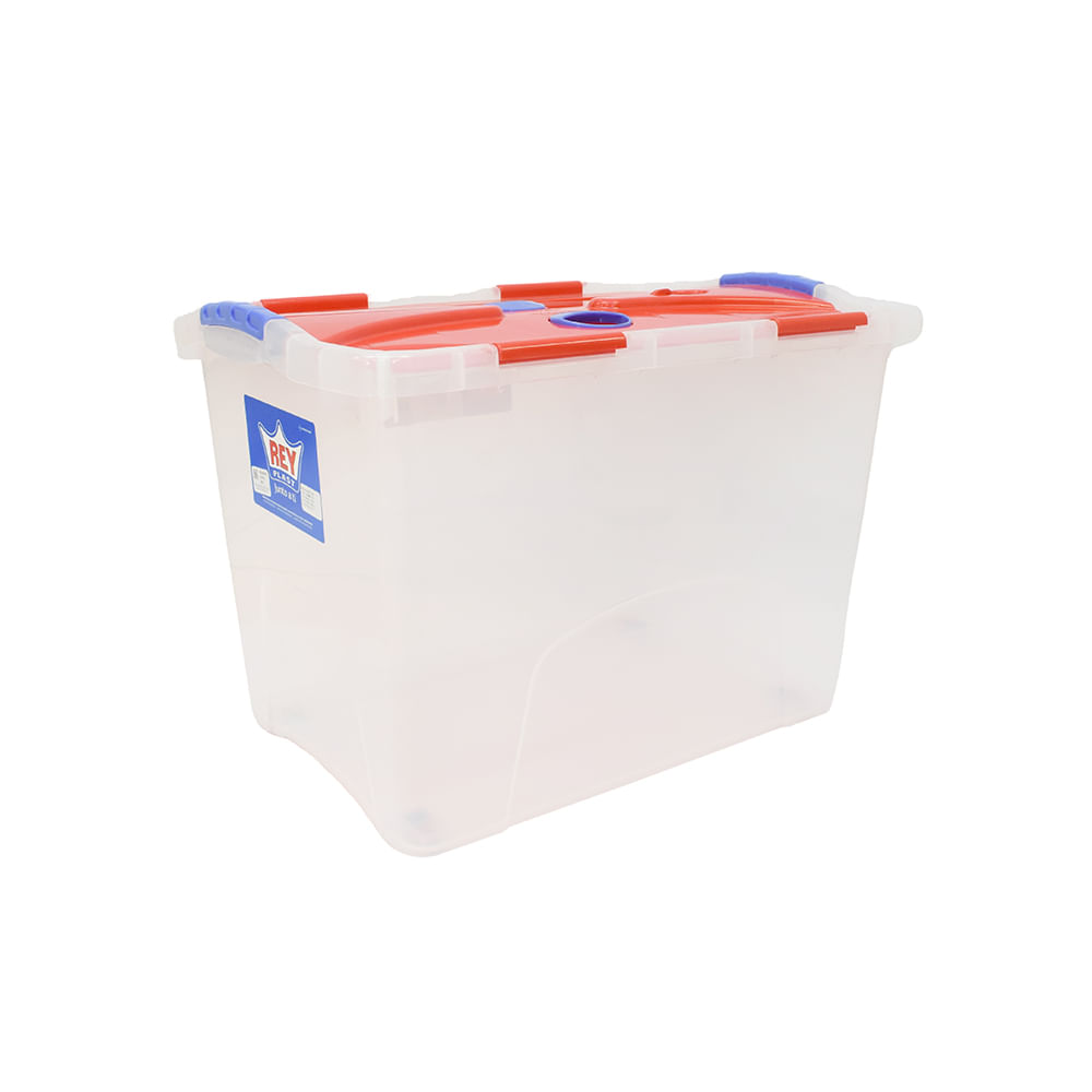 REYPLAST BAUL MOVIL LOCK # 70 50.7 LT ROJO C/AZUL - Multitop