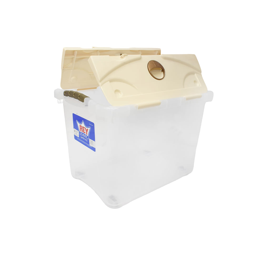 REYPLAST BAUL MOVIL LOCK # 45 30.8 LT CREMA C/BRONCE - Multitop