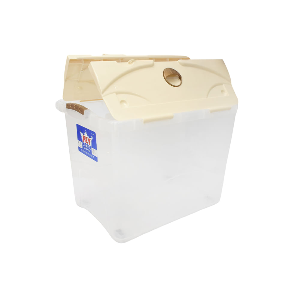 REYPLAST BAUL MOVIL LOCK # 70 50.7 LT CREMA C/BRONCE - Multitop