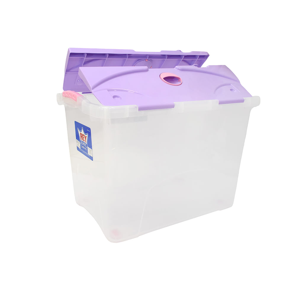 REYPLAST BAUL MOVIL LOCK # 70 50.7 LT LILA C/ROSADO - Multitop