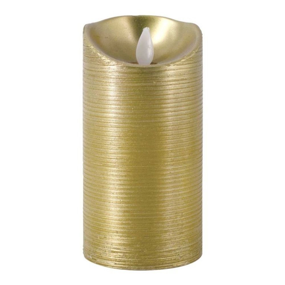 VELA ARTIFICIAL C/LUZ LED 7.50X15 CM CHAMPAGNE (AE28-007CH) - Multitop