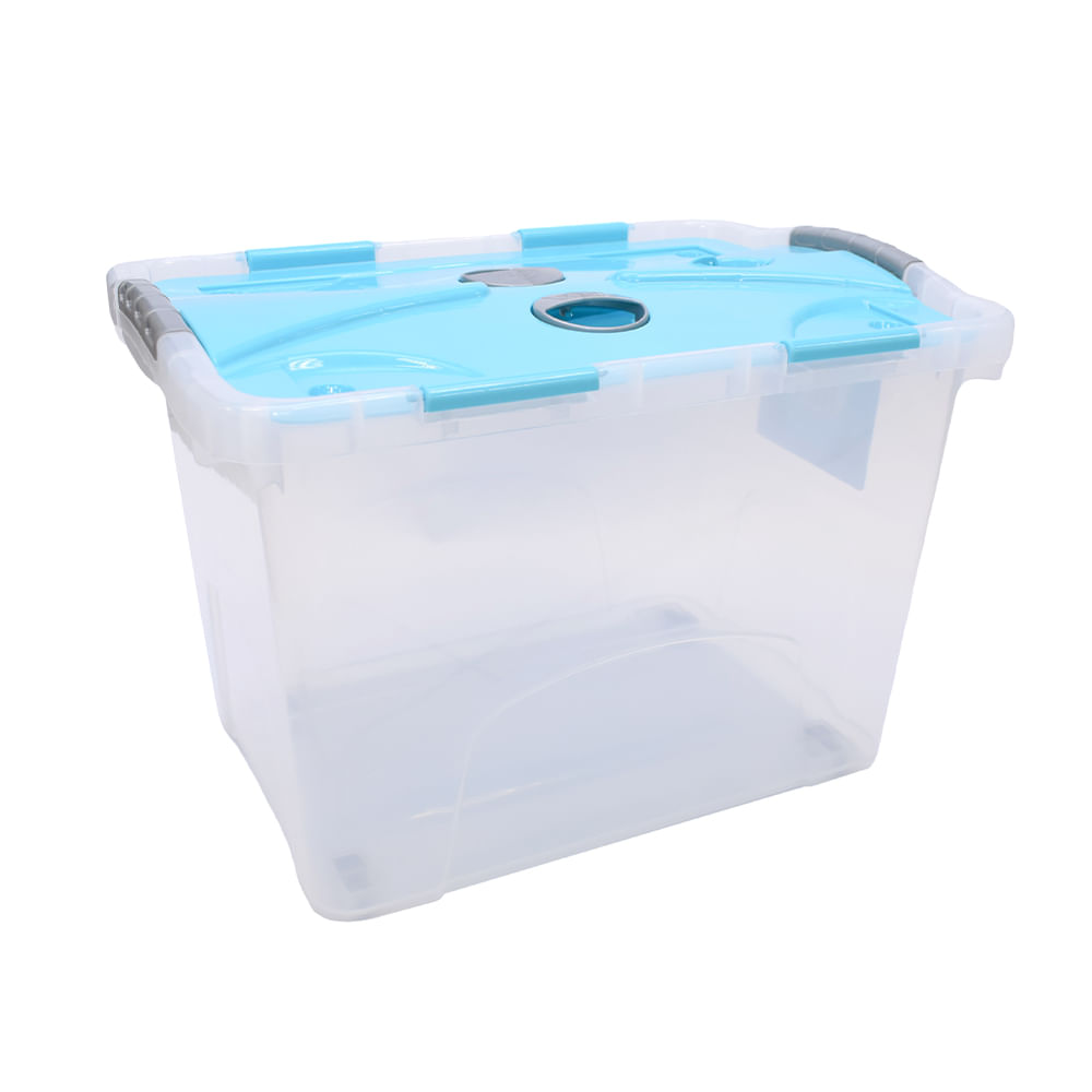 REYPLAST BAUL MOVIL LOCK # 45 30.8 LT CELESTE C/GRIS - Multitop