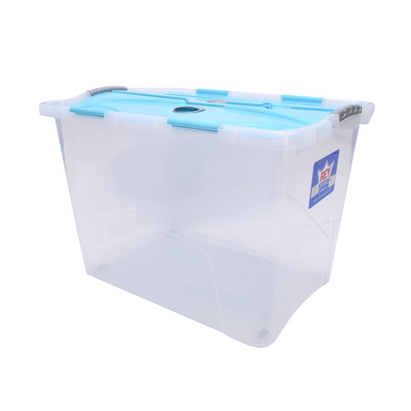 REYPLAST BAUL MOVIL LOCK # 100 78.4 LT CELESTE C/GRIS - Multitop