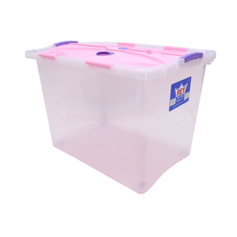 REYPLAST BAUL MOVIL LOCK # 100 78.4 LT ROSADO C/MORADO - Multitop