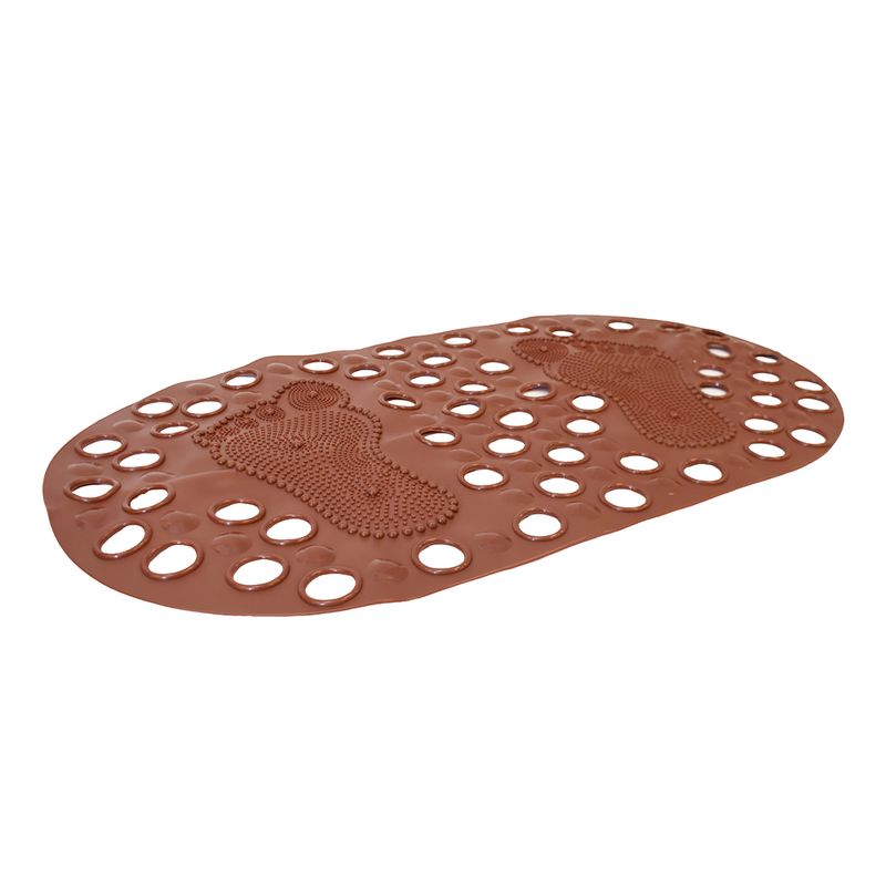 Piso De Ducha Piecitos 37x67cm Marron Multitop