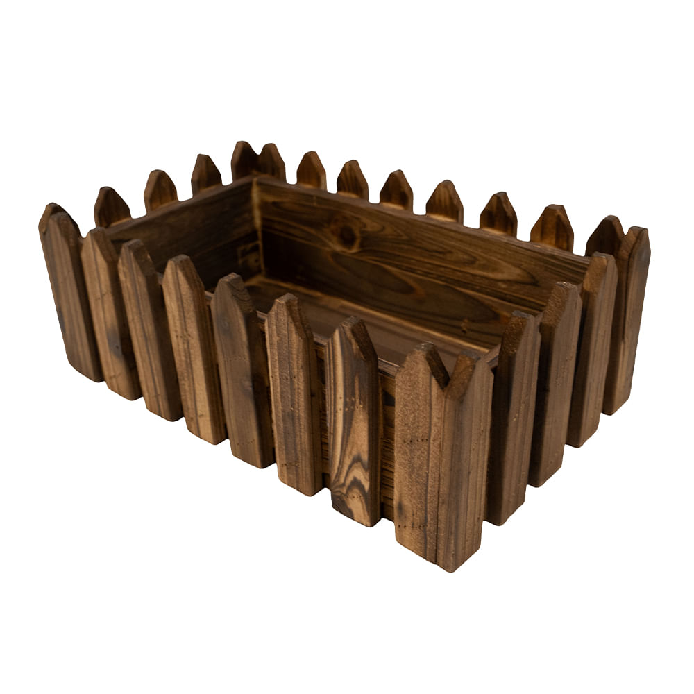 MACETERO MADERA RUSTICO 27X16X10 MARRON (AE57-051-1) - Multitop